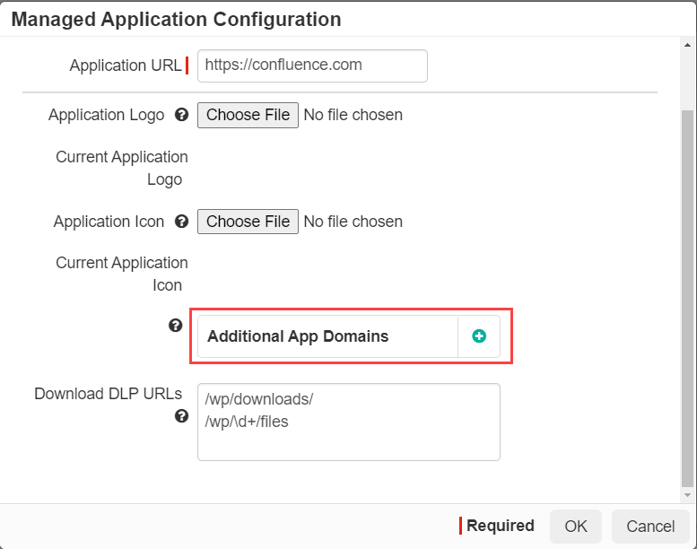 Configuring inline DLP for custom applications